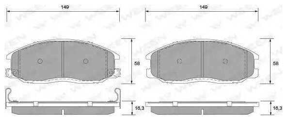 Колодки тормозные дисковые Ween арт. 1511168