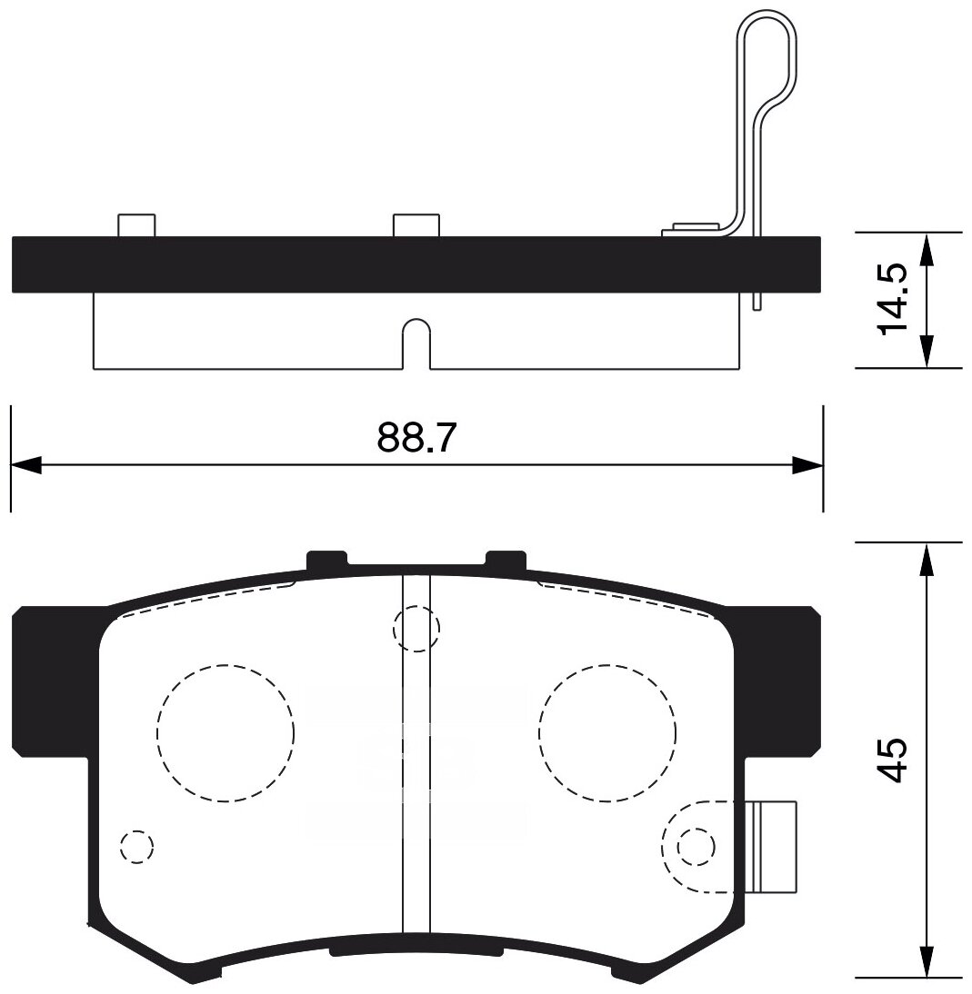 SANGSIN BRAKE SP1368 Колодки тормозные задние Sangsin SP1368