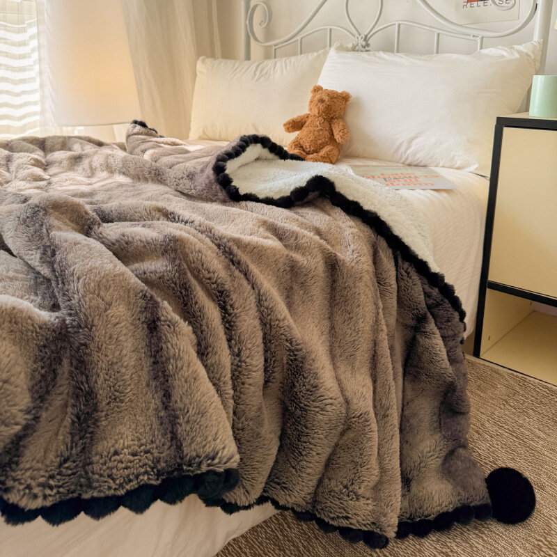 Термобелье для осенне-зимнего сезона: шерстяная одеяла для офиса и отдыха, шерстяные пледы для дивана, шерстяные шарфы и маленькие одеяла с облачной ш