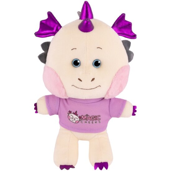 Мягкая игрушка Maxitoys Дракончик с Розовыми Щёчками в Футболке, 25 см