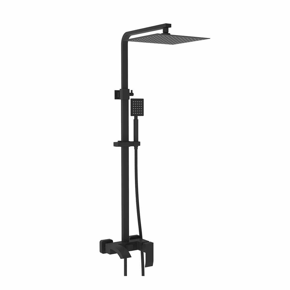 Квадратная душевая система из нержавеющей стали ViEiR 303562C Черный