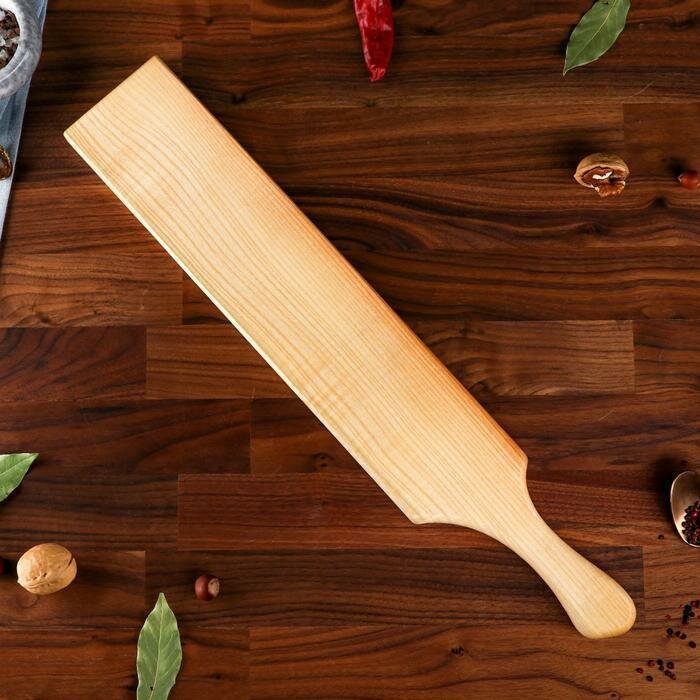 Доска для нарезки и подачи "Шашлычная №1", 53х9х2 см, массив ясеня, сервировочная доска