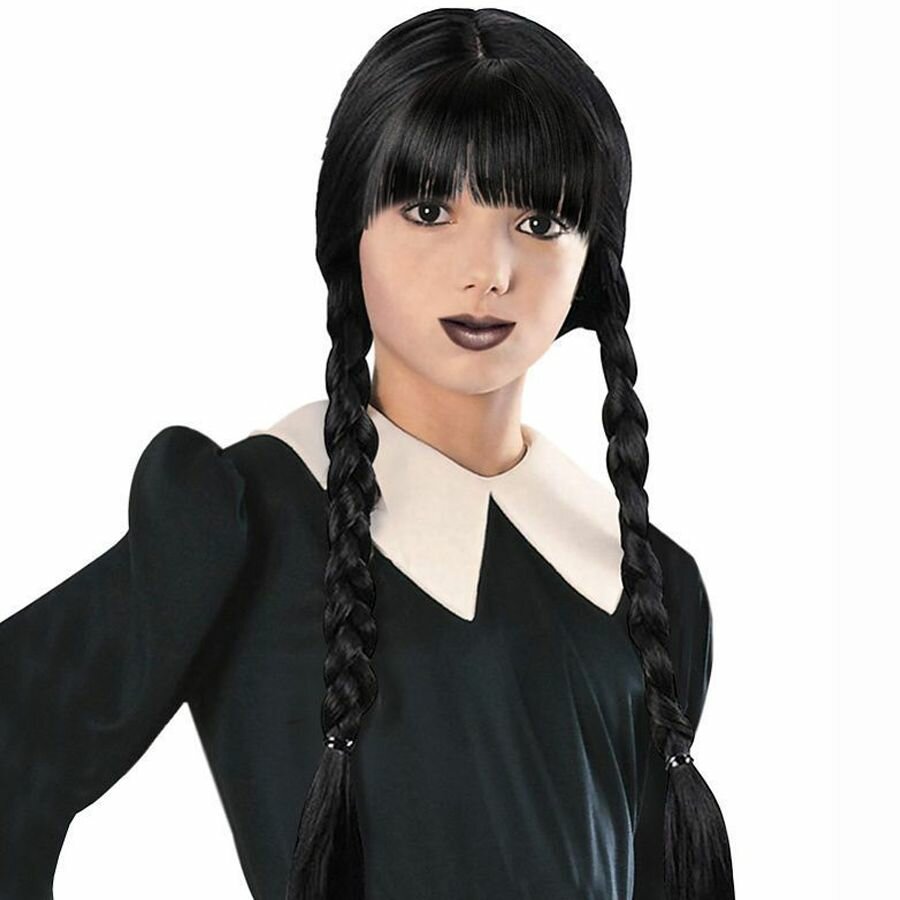 Парик карнавальный Уэнсдей Аддамс