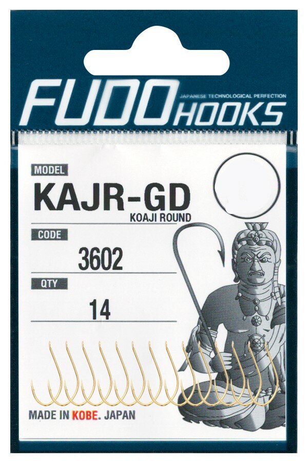 Fudo Koaji Round KAJR-GD 3602 GD №16 - крючки с круглым изгибом, размер 16 для рыбалки