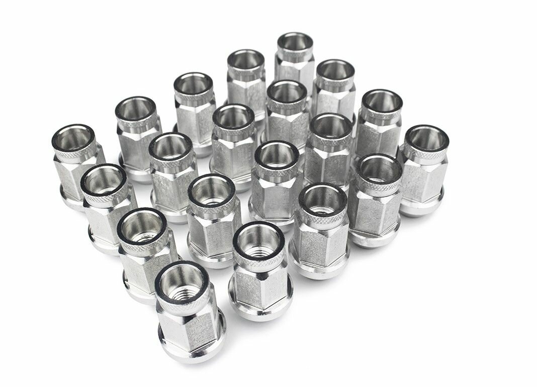 Гайки колесные D1 М12х1,5, алюминиевые, серебро, комплект