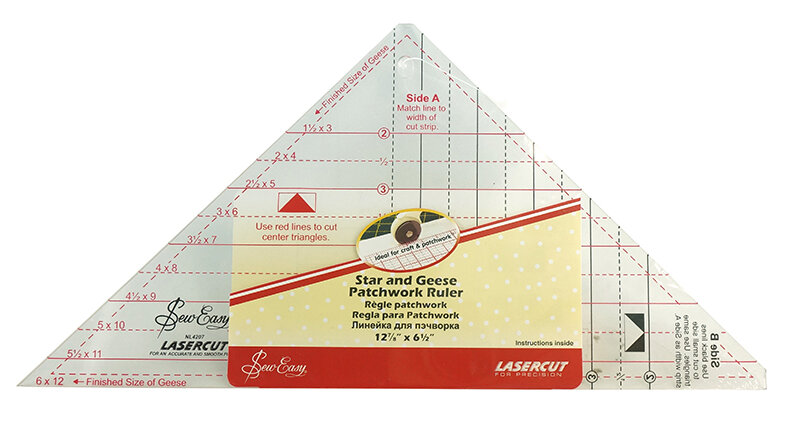 Линейка-треугольник для кроя блока «Летящие гуси» от 1 до 5 Hemline NL4207