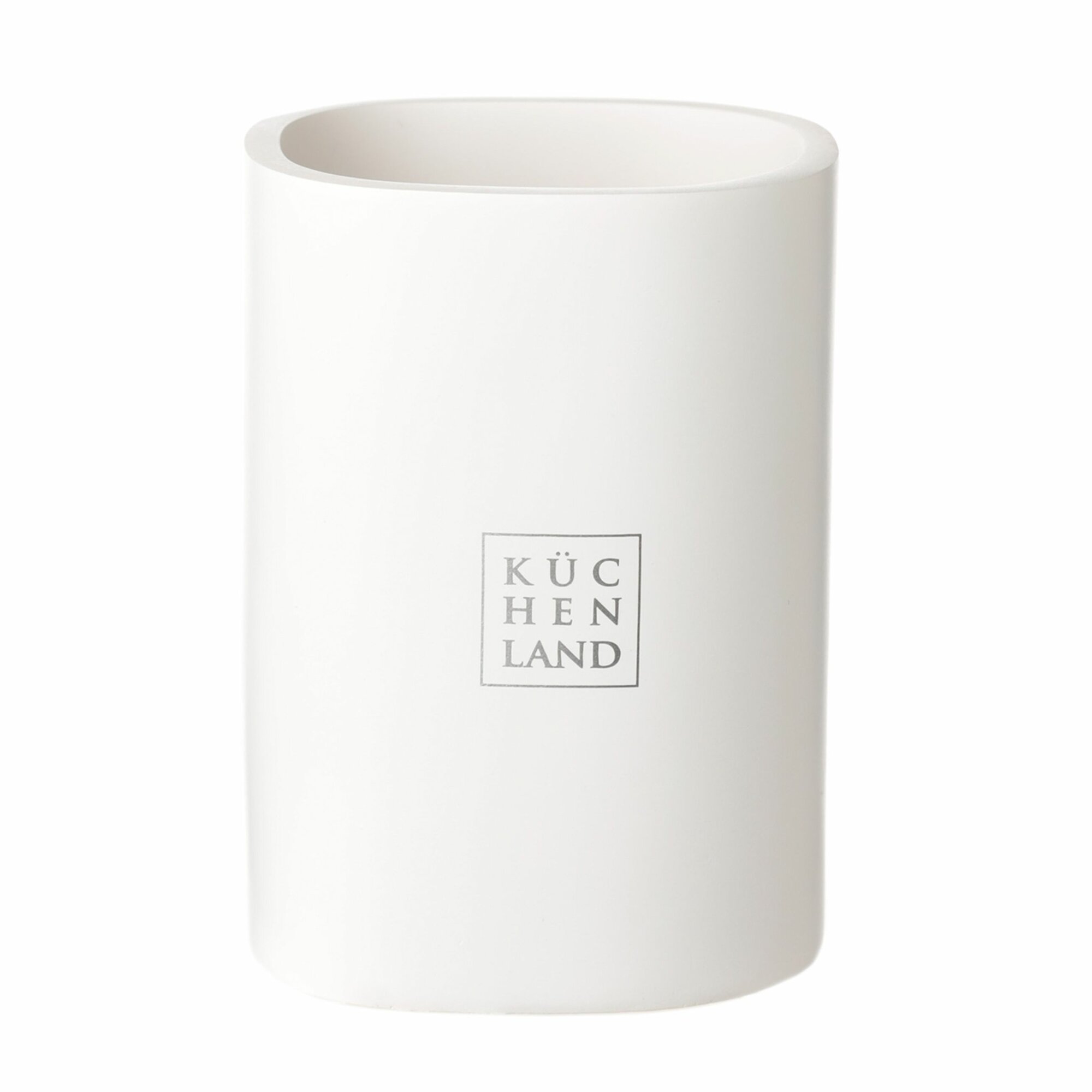 Стакан для ванной комнаты Kuchenland, 11 см, полирезин, белый, Vesta