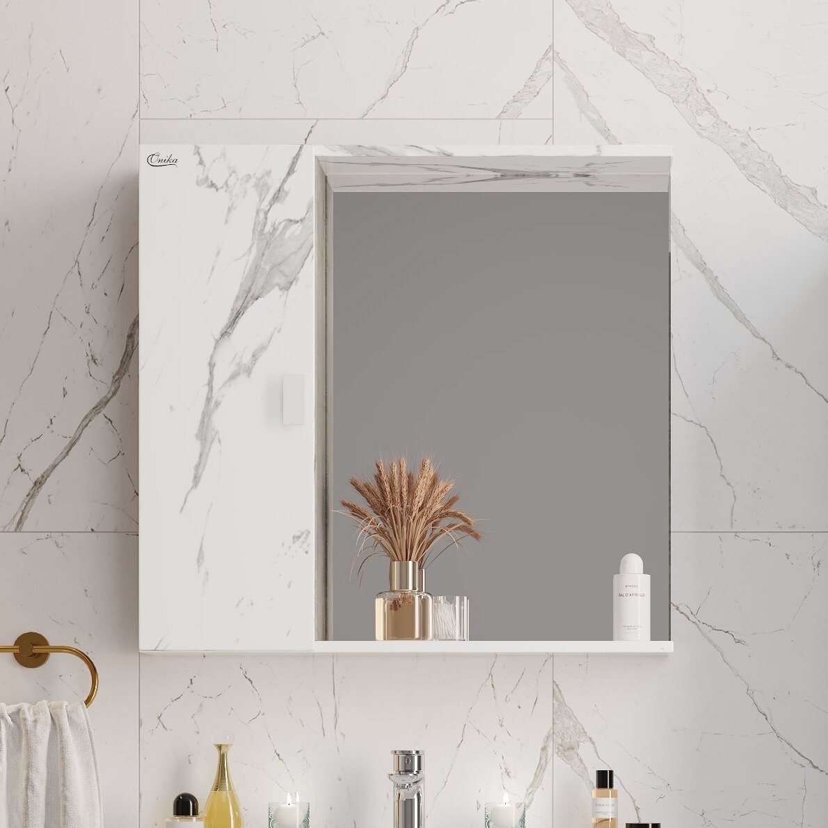 Зеркало Onika Марбл L 75 мрамор, камень бетонный 207524