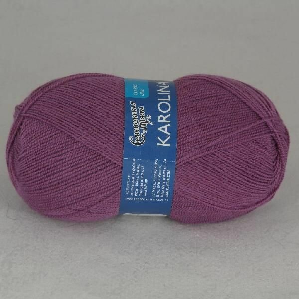 Пряжа Московская шерстопрядильная фабрика Каролина (Karolina) МШФ, пурпурн - 247, 100% акрил, 5 мотков, 100 г, 435 м.