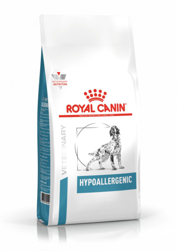 Корм сухой диетический Royal Canin Hypoallergenic для взрослых собак, применяемый при пищевой аллергии или пищевой непереносимости, 14 кг