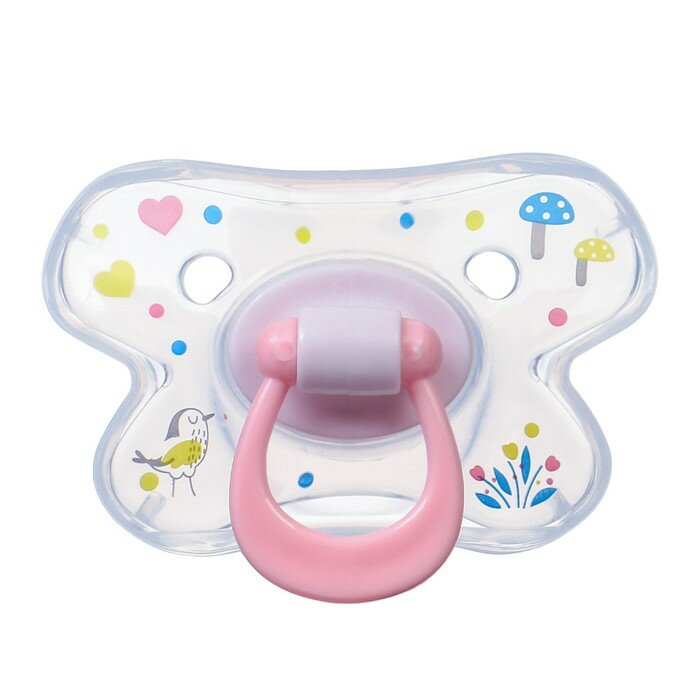 Соска - пустышка, SL, ортд +12мес, с колпачком «Зайка», розовый, 9844082