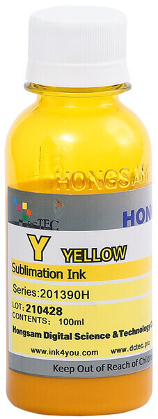 Чернила DCTec сублимационные Y203H Yellow (желтый) 100 мл
