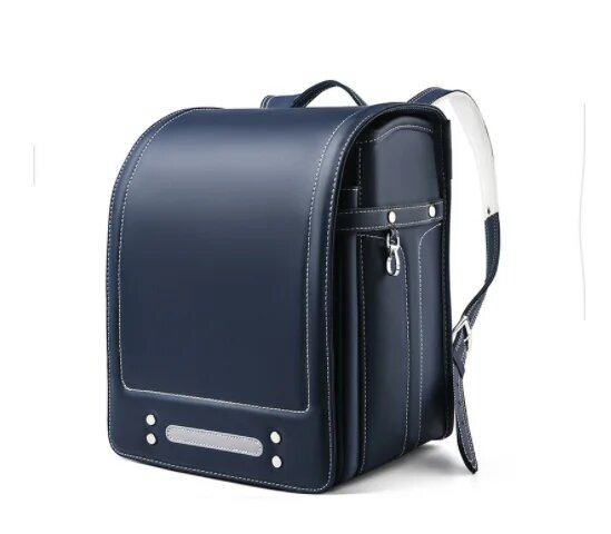 Японские школьные рюкзаки для девочек, Японский Школьный ранец из искусственной кожи для начальной школы, портфель для учеников начальной школы для мальчиков Темно-синий, blue