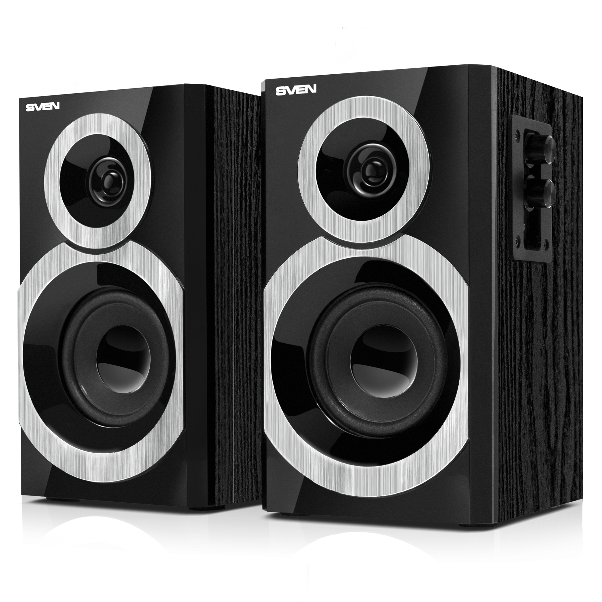 Акустика SVEN SPS-619, с регулировками громкости и тембра, черный