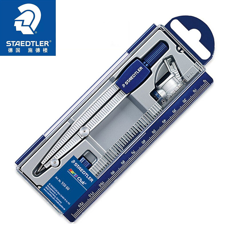 Набор для рисования Staedtler 550 60, металл, игольчатая трубка, адаптер, компас