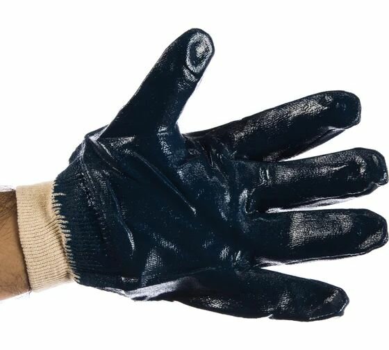 Перчатки нитриловые МБС, рабочие, полный облив Gigant G-086 (Россия)