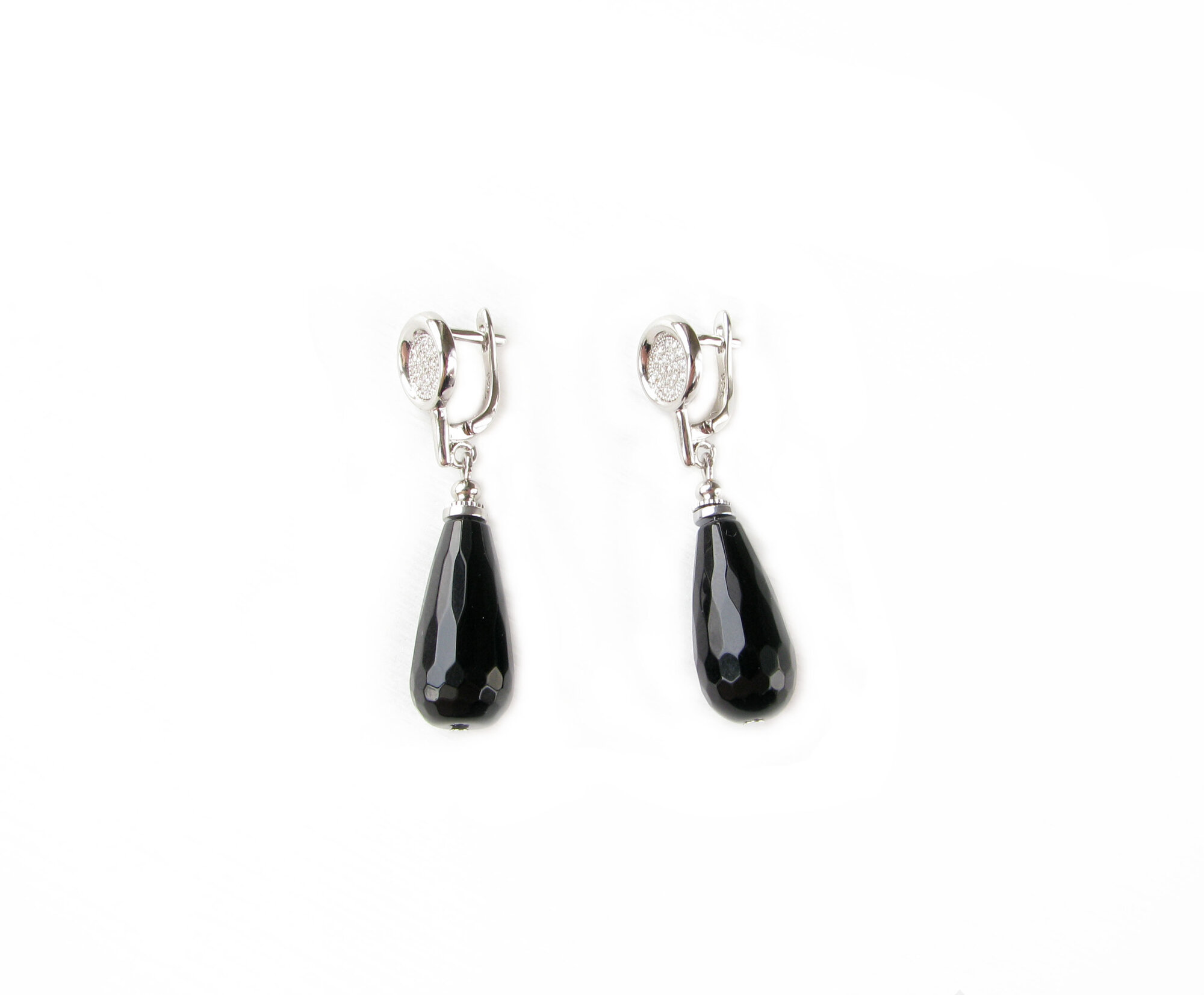 Серьги с подвесками, агат