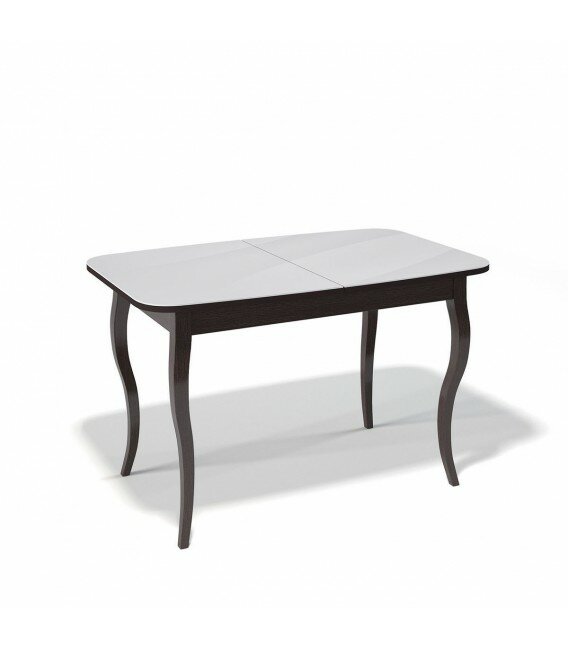 Стол KENNER 1200С венге/стекло белое сатин