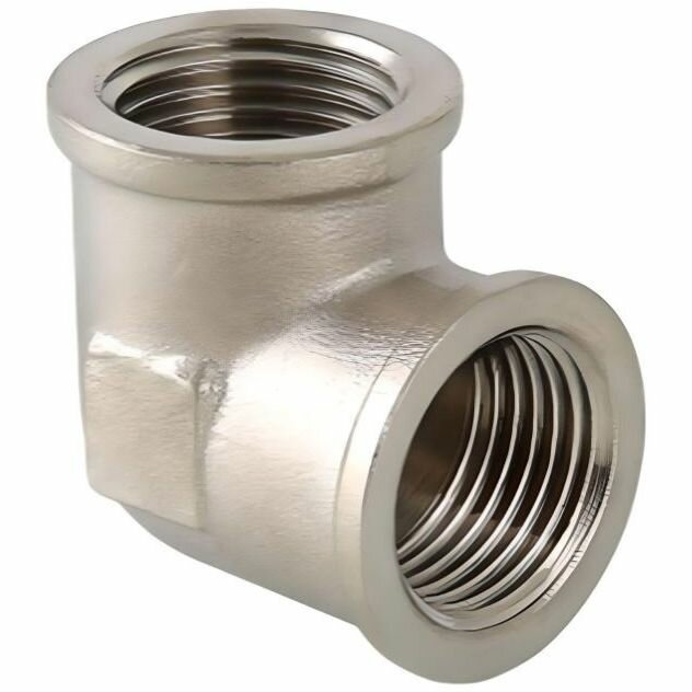 Уголок латунный Vieir никель 1 1/2 дюйма резьба внутренняя наружная мама