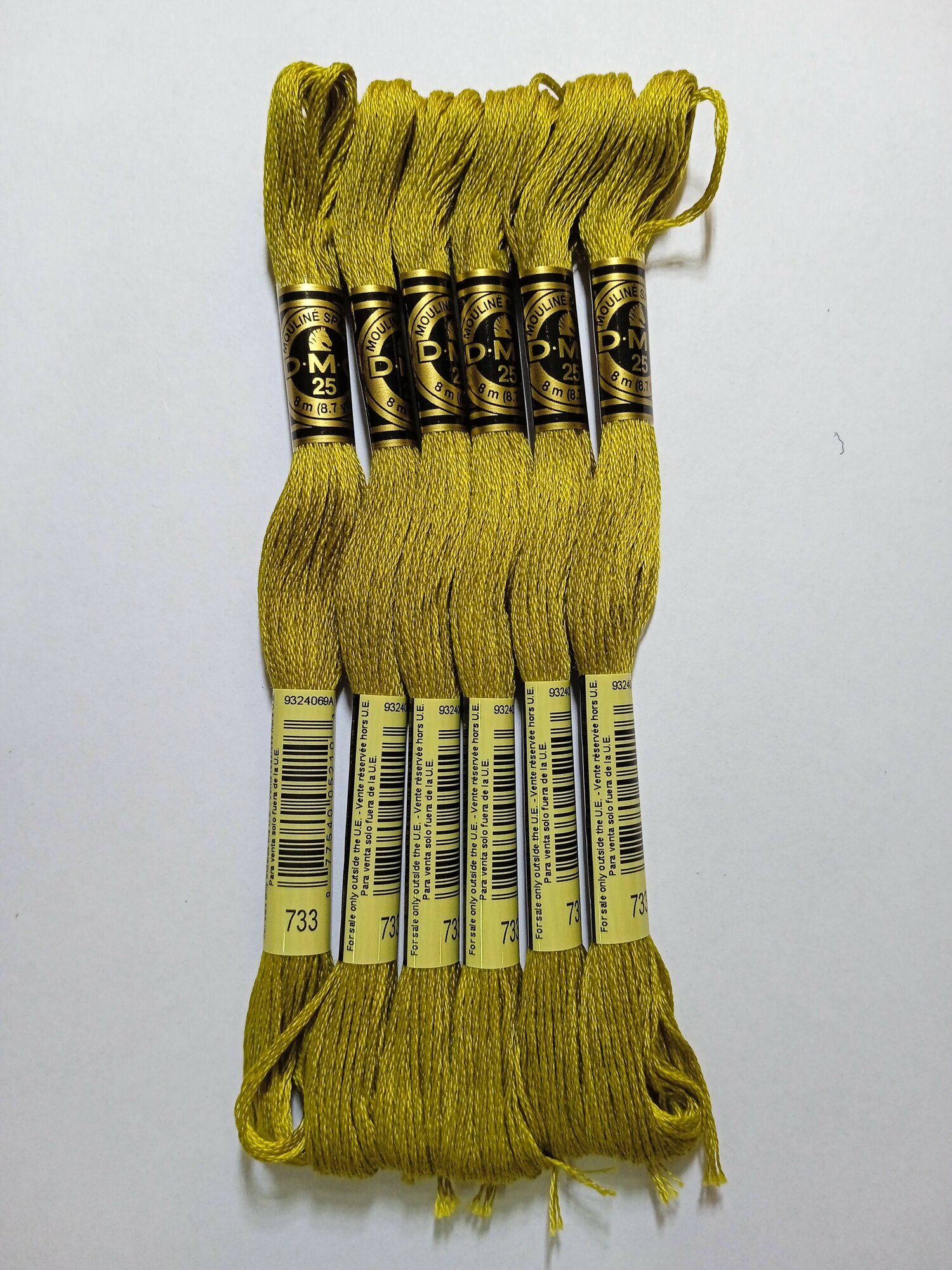 Набор ниток мулине, 8 м, 6 шт DMC-733_6