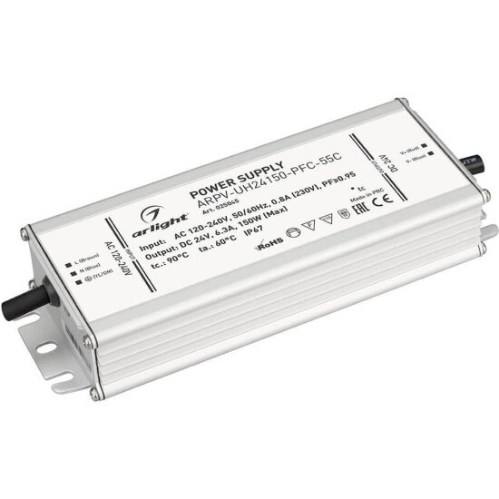 Блок питания Arlight ARPV-UH24150-PFC-55C 24V 150W 67 IP 6,3A 025045