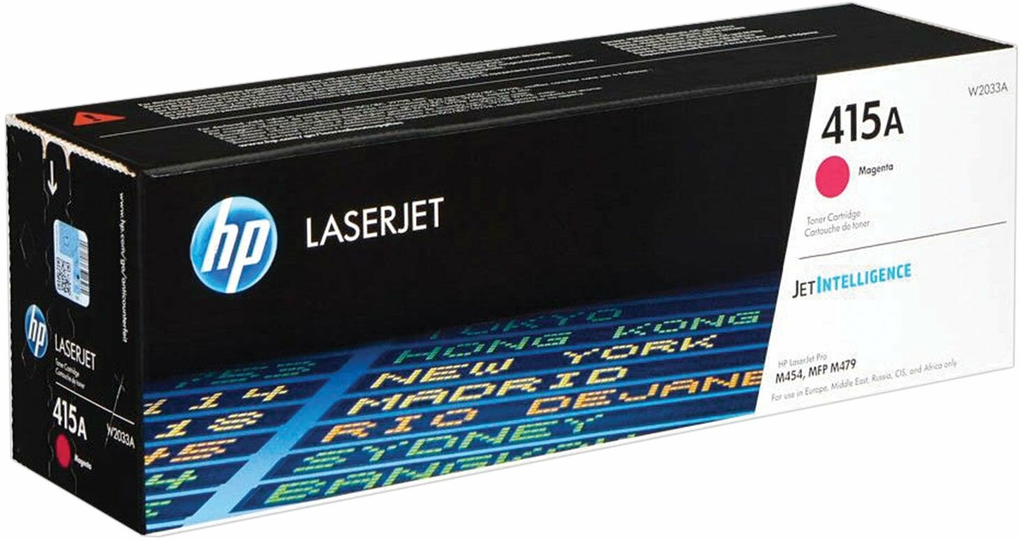 Картридж лазерный HP (W2033A) Color LaserJet M454dn/M479dw и др, №415A, пурпурный, оригинальный, ресурс 2100 страниц