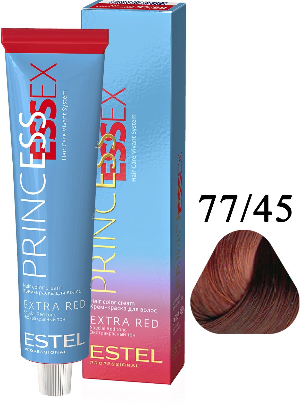 Крем-краска для волос ESTEL PRINCESS ESSEX EXTRA RED77/45 Чувствительная мамба 60 мл