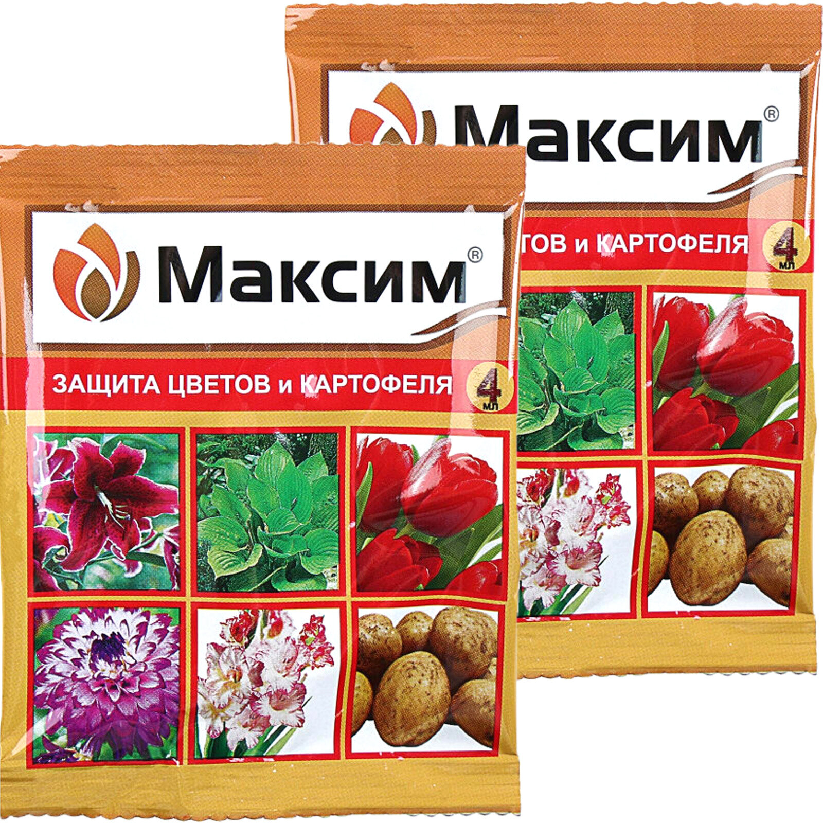Максим, средство для защиты луковичных растений и семенного картофеля от болезней, 4 мл х 2 шт
