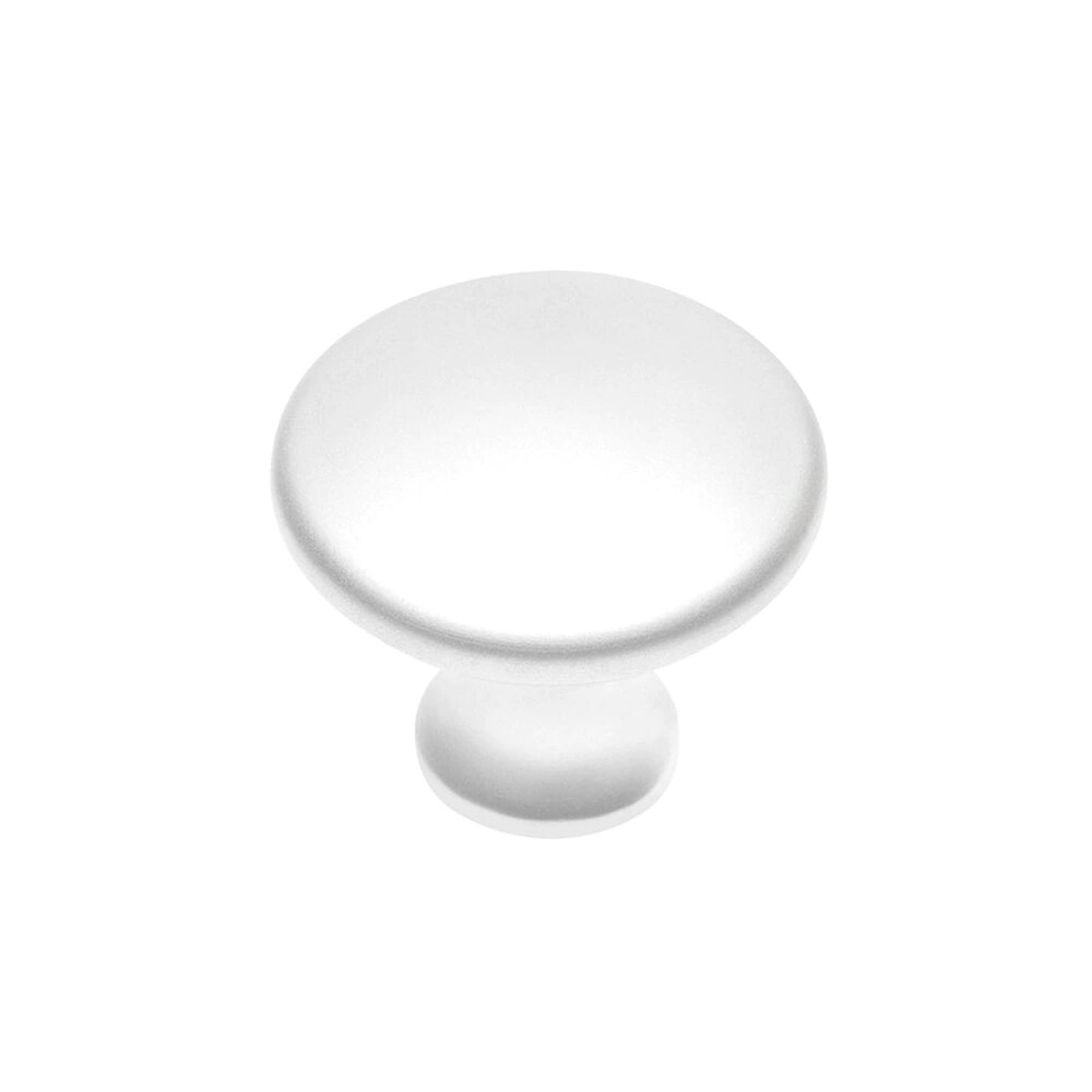 Мебельная кнопка GTV "UDINE", металл, белая матовая, диаметр 2,9 см