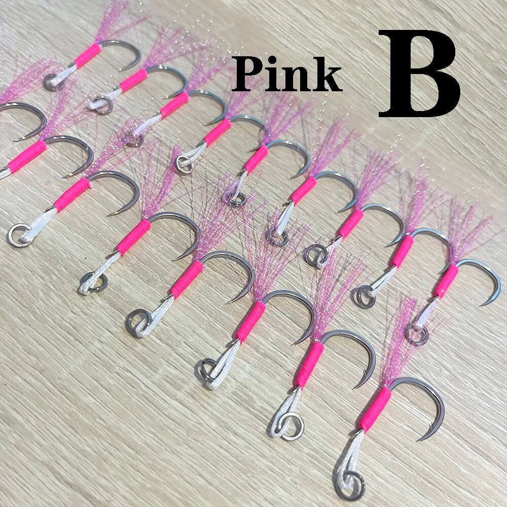 Розовые рыболовные крючки WMFISHING, size 18, 20шт