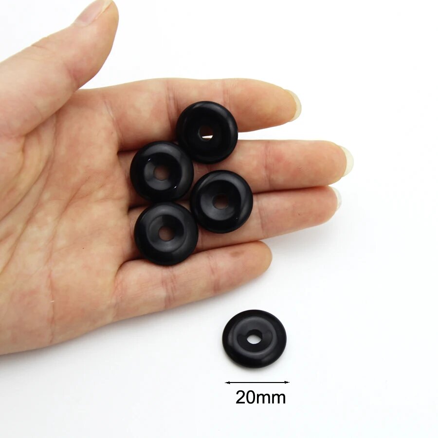 Кристаллы кварц 20 мм для украшений Черный, 15 Obsidian