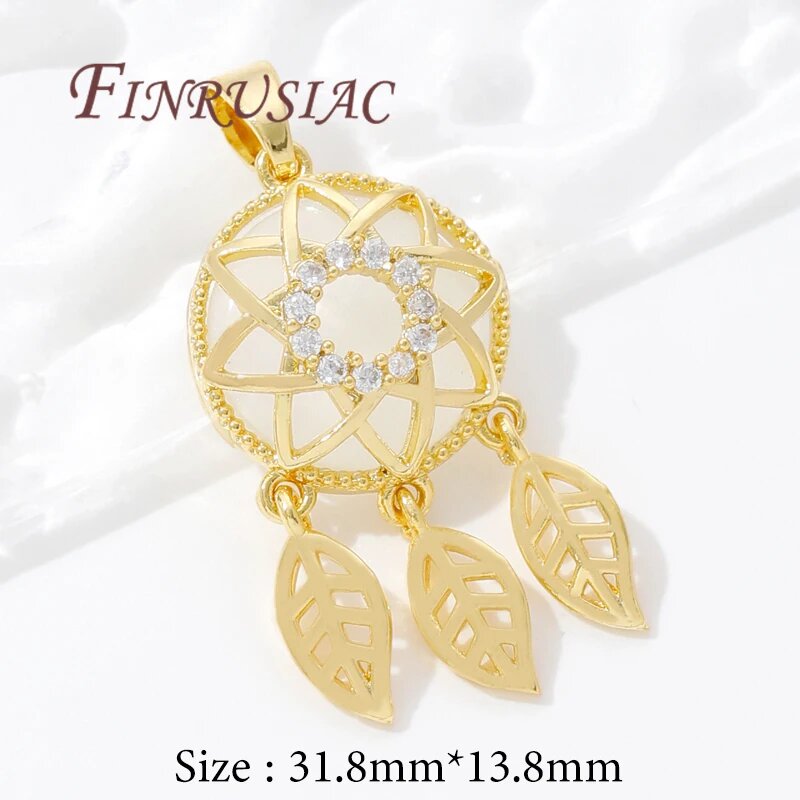 Позолоченная подвеска Dreamcatcher, 18K, 31.8x13.8 мм