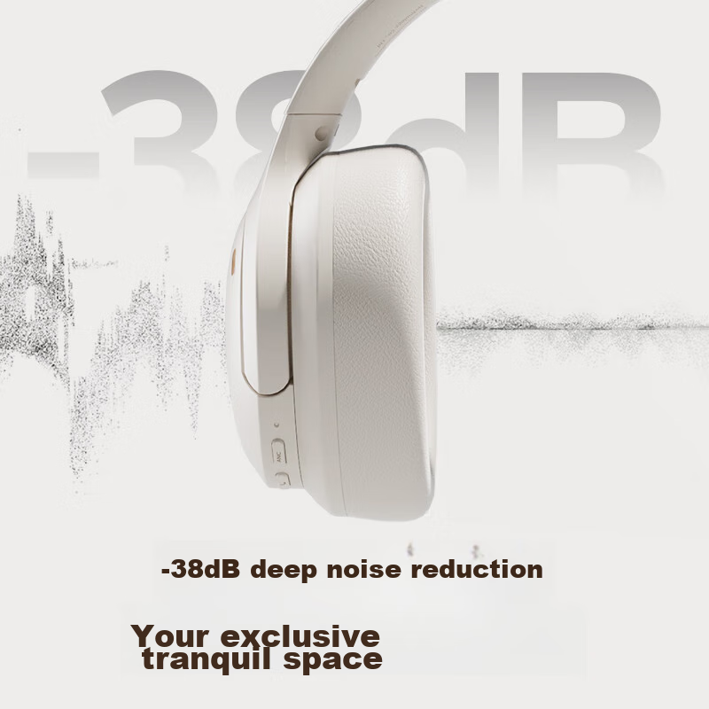 Беспроводные наушники Sansui TD46 Active Noise Cancelling Over-Ear Bluetooth Headphones, цвет White