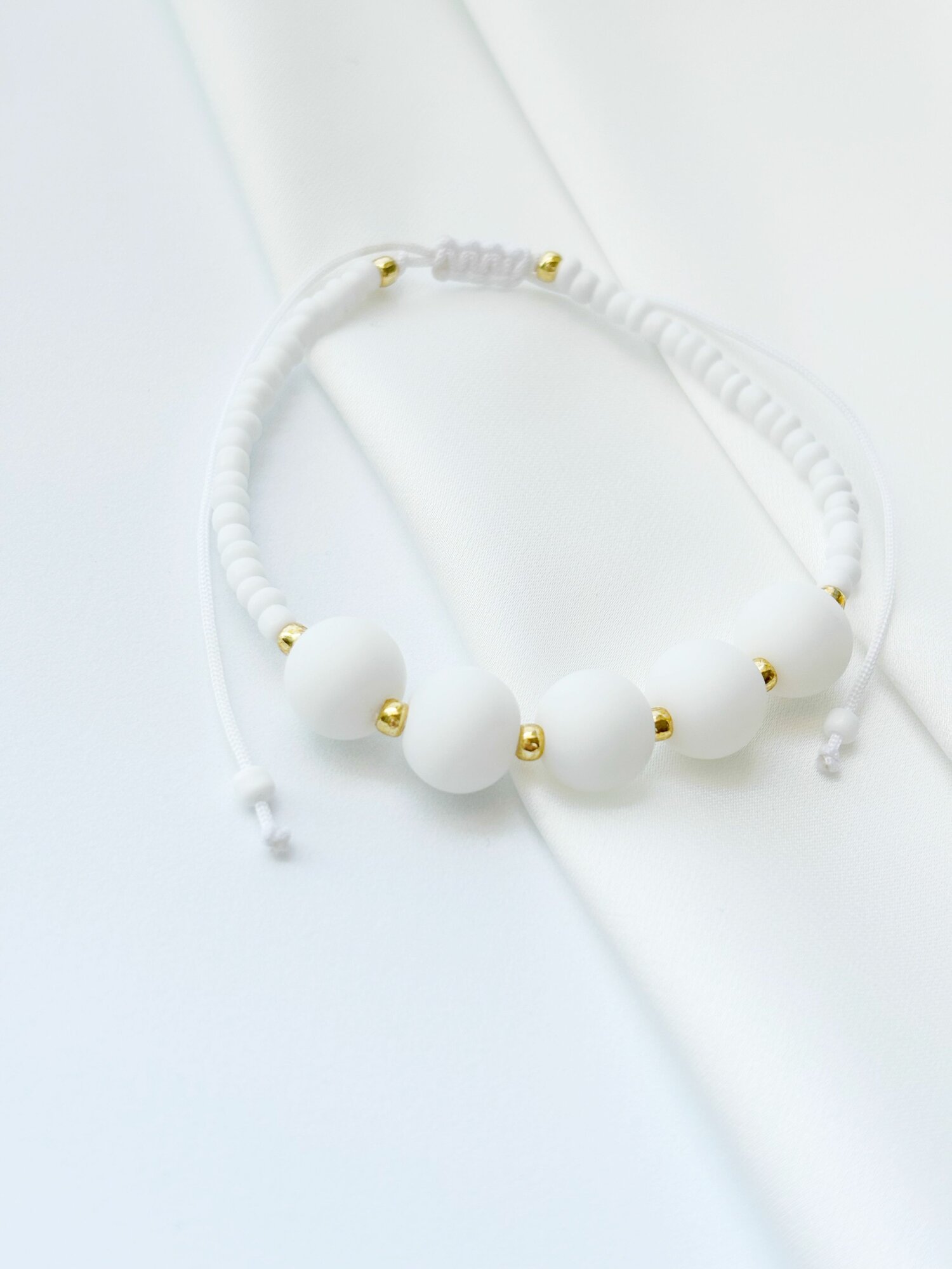 Браслет, бисер, агат