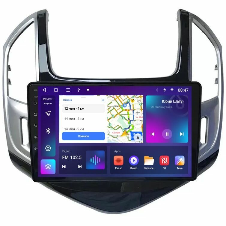 Магнитола CRS-300 Chevrolet Cruze 2012-2015 с Android 14 - Память 4+64Gb - Carplay - Кулер