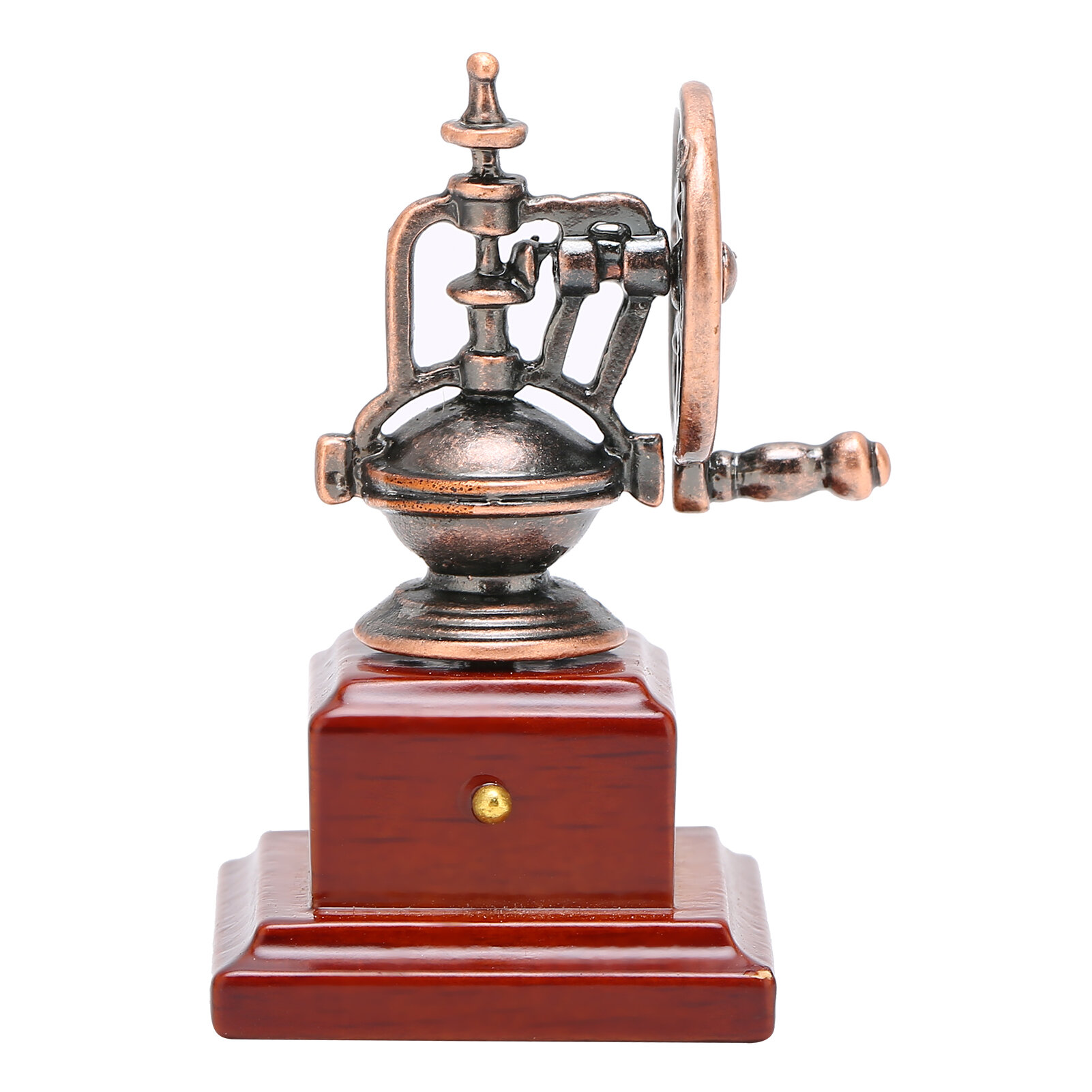 Металлическая кофеварка для кукольного домика в масштабе 1:12, имитация кухонной мебели, миниатюрные аксессуары для кукольного домика, антикварная латунь.