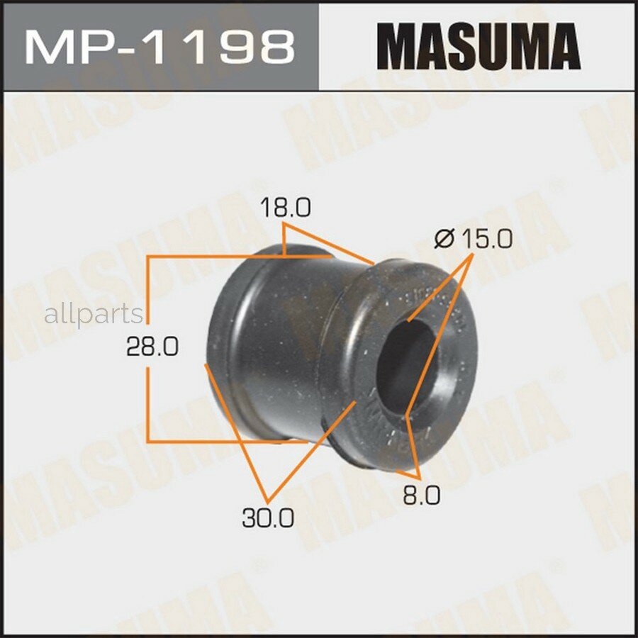 MASUMA MP-1198 Втулка стабилизатора зад. D14, 5мм. TOYOTA LAND CRUISER 08-