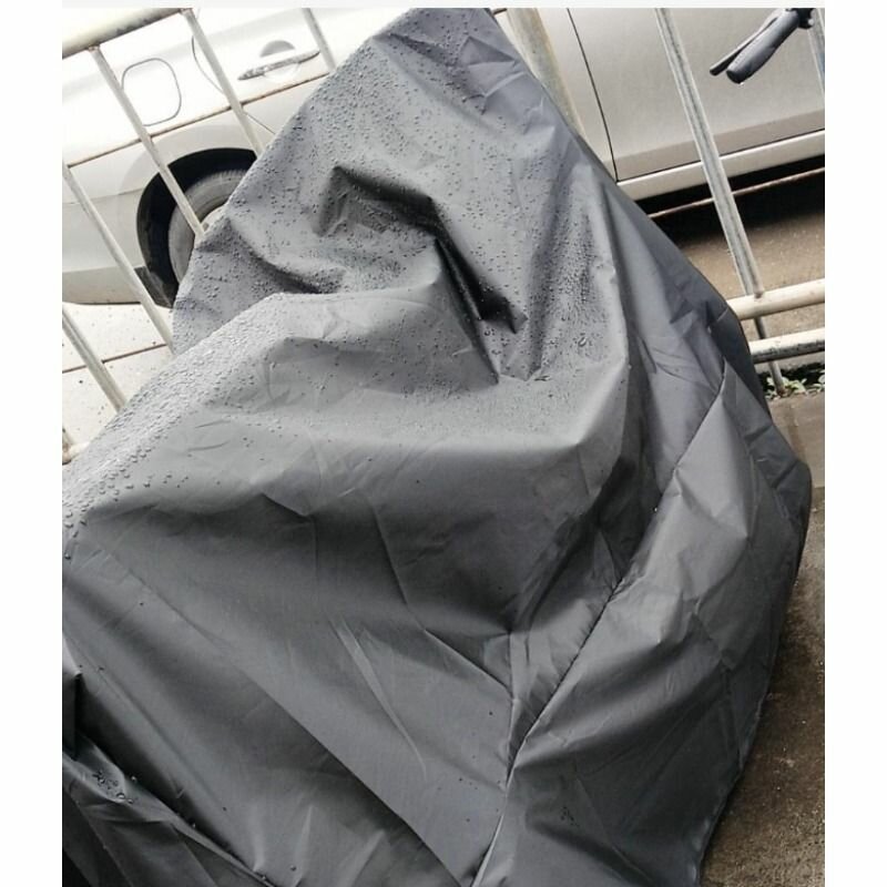 Чехол для садовой техники 2200х950х1100 мм, толкающий трактор, толкающий культиватор, снегоочиститель, газонокосилка, снегоочиститель (Оксфорд 210, черный), Tplus