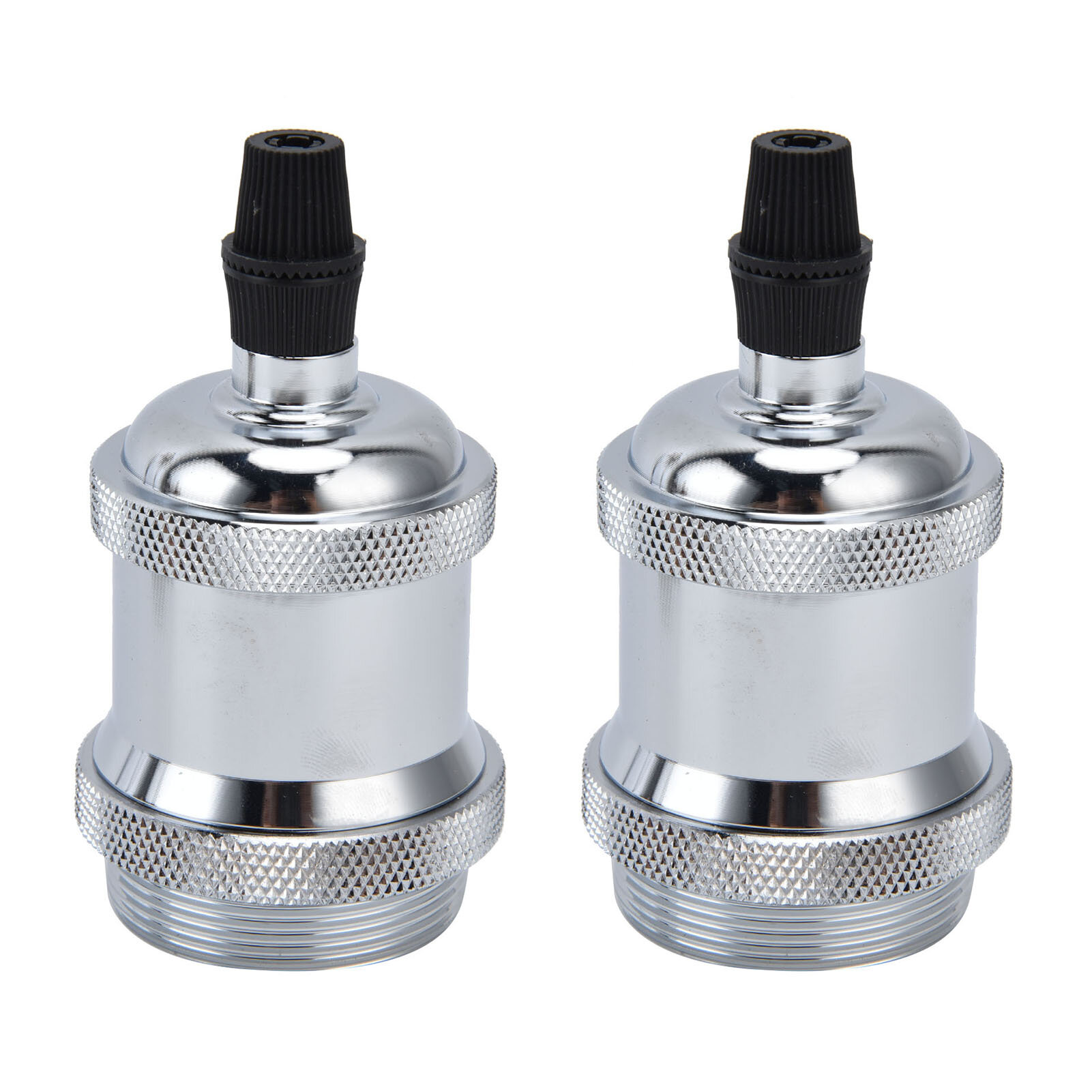 2 шт. винтажный патрон для лампы в стиле ретро, алюминиевый держатель для лампы, аксессуары «сделай сам» для E26/27, винтажные лампы, серебро