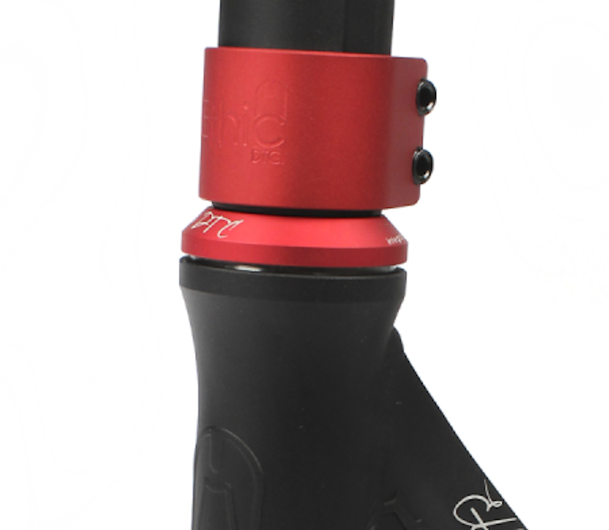 Зажим для трюкового самоката Ethic "Alu Basic Clamp", 2 болта - Red — фото 1
