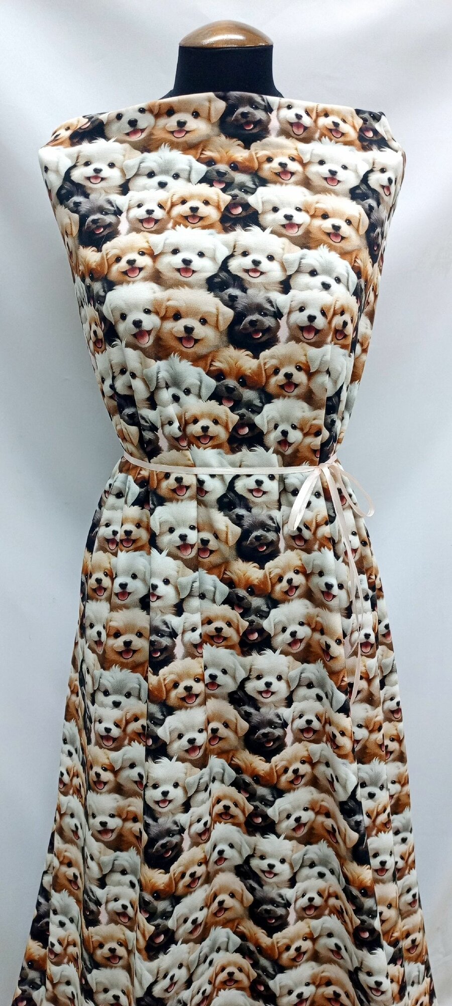 Трикотаж кулирка с лайкрой "Собачки весёлые", ткань для шитья, 1 метр, ширина 180 см