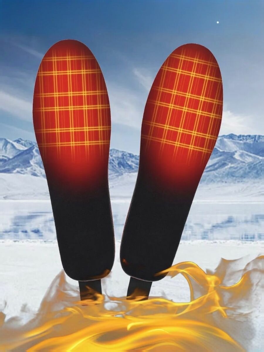 Обогрев. стельки для обуви 3 скорости, согревание ног (41-46)