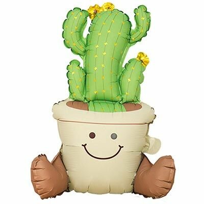 Шар воздушный фольгированный весёлая затея Кактус в горшке, 22"