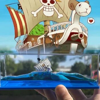 Ван-Пис Декомпрессионная игрушка Коллекционная модель корабля One Piece Drift Bottle украшение рабочего стола