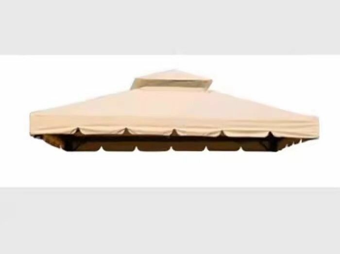 Наружный тент-крыша с двойным верхом 3 х 4 м для беседки, зеленый