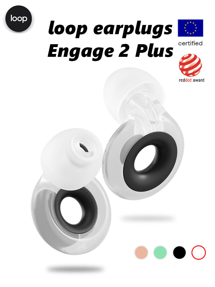 Многоразовые беруши loop Engage Plus 2 белые Идеально подходит для вечеринок, общения, шумоподавления и звукоизоляции. Повышает концентрацию при учебе.