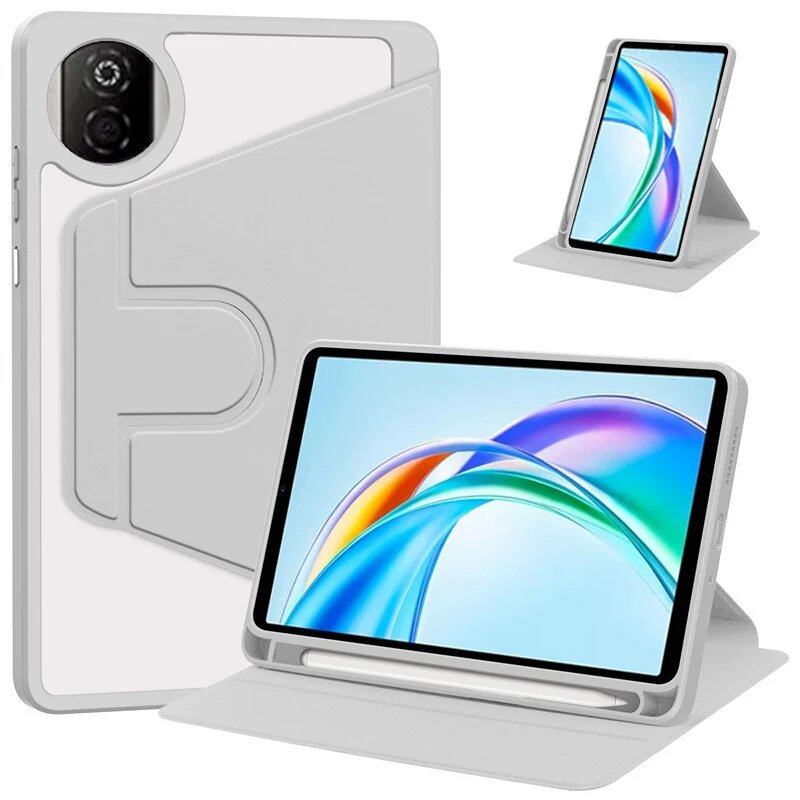 Для Huawei Honor Pad X7 8,7 дюйма 2025 чехол с вращающейся крышкой акриловая задняя часть с держателем для карандашей Funda JMS-W09/JMS-L09 8,7-дюймовый корпус планшета