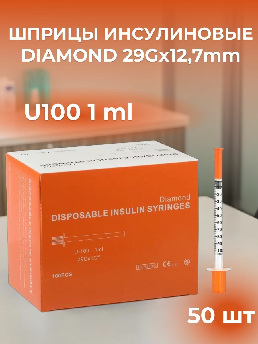 Шприцы инсулиновые U 100 1 мл 50 шт