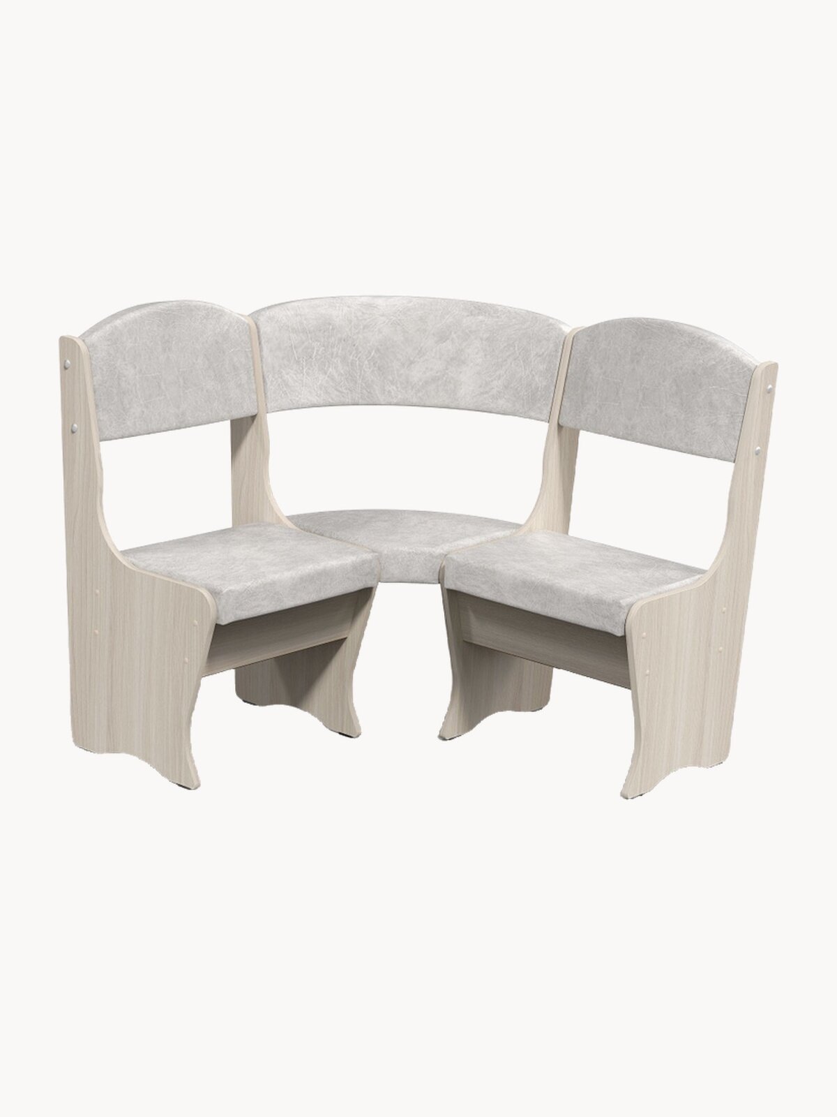 Кухонный уголок Курскмебель "Весна 1", ЛДСП, искусственная кожа, 99х86х99 см, бежевый