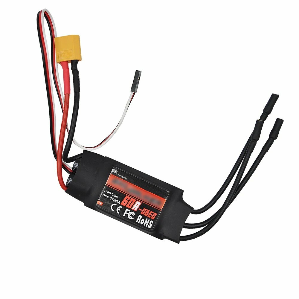 ESC 60A для RC экскаватора 1/14, черный